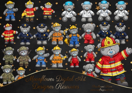 Work Bears Clipart - CUP1363559_77133 | Craftsuprint