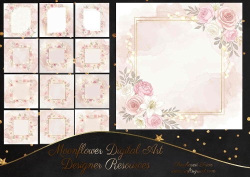 Blank Floral Borders - CUP1364608_77133 | Craftsuprint