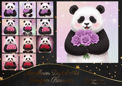 Rose Panda 2 - CUP1370750_77133 | Craftsuprint