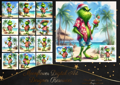Beach Grinch - CUP1381126_77133 | Craftsuprint
