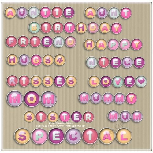 Word buttons - CUP779960_77133 | Craftsuprint