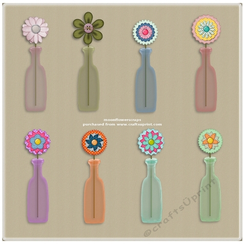 Funky flower Bottles - CUP779992_77133 | Craftsuprint