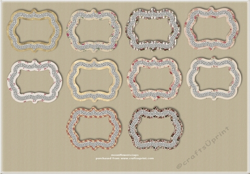 Lace border frames 3 - CUP782845_77133 | Craftsuprint