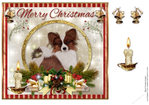 Merry Christmas Papillon - CUP819995_77133 | Craftsuprint