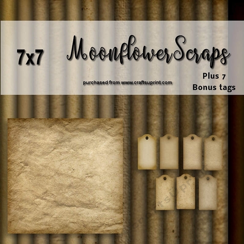7x7 Old paper/Background plus bonus tags - CUP899851_77133 | Craftsuprint