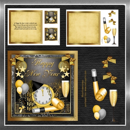 8x8 Happy New Year Mini Kit - CUP909687_77133 | Craftsuprint