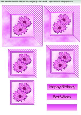 Pink Flowers Pyramid Sheet - CUP113996_172 | Craftsuprint