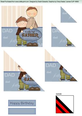 World’s Best Father Triangle Stacker - CUP132532_172 | Craftsuprint