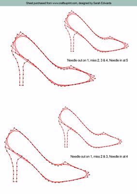 Stiletto Shoe Fashion Stitching Pattern - CUP13789_172 | Craftsuprint