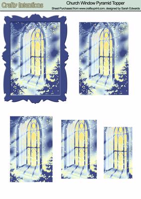 Church Window Pyramid Topper - CUP14389_172 | Craftsuprint