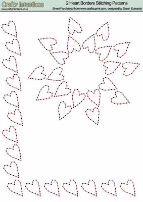 2 Heart Borders Stitching Patterns - CUP14676_172 | Craftsuprint