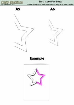 Star Cut-and-fold Card Template - CUP14741_172 | Craftsuprint
