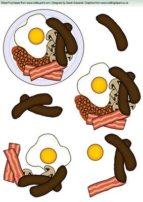 Full English Breakfast Decoupage - CUP149746_172 | Craftsuprint