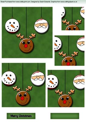 Christmas Face Baubles Pyramid - CUP157347_172 | Craftsuprint