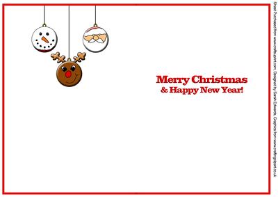 Christmas Face Baubles A5 Insert - CUP159296_172 | Craftsuprint