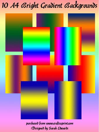 10 A4 Bright Gradient Backgrounds - CUP17486_172 | Craftsuprint