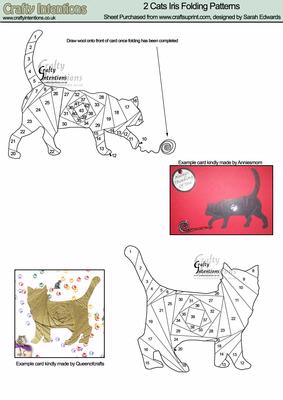 2 Cats Iris Folding Patterns - CUP19487_172 | Craftsuprint