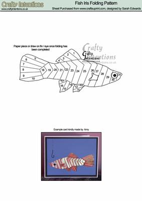 Fish Iris Folding Pattern - CUP19492_172 | Craftsuprint