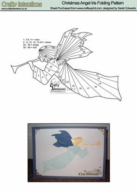 Christmas Angel Iris Folding Pattern - CUP19516_172 | Craftsuprint