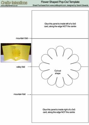 Flower Pop-out Card Template - CUP19742_172 | Craftsuprint