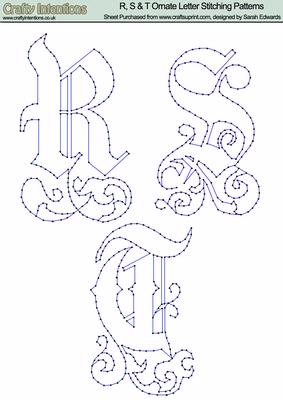 R, S & T Ornate Letter Stitching Patterns - CUP20353_172 | Craftsuprint
