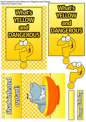 Yellow and Dangerous Joke Card - CUP210821_172 | Craftsuprint