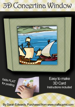 Boats 3D Concertina Window Kit - CUP219756_172 | Craftsuprint