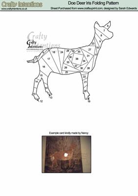 Doe Deer Iris Folding Pattern - CUP22472_172 | Craftsuprint