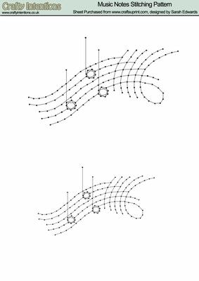 Music Notes Stitching Pattern - CUP22528_172 | Craftsuprint