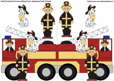 Fire Engine Fire Truck Shaped Card - CUP31521_172 | Craftsuprint