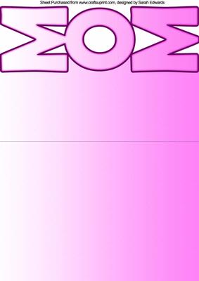 Pink Mom Shaped Card - CUP38133_172 | Craftsuprint
