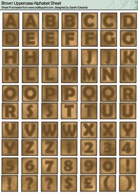 Brown Uppercase Alphabet Sheet - CUP38141_172 | Craftsuprint