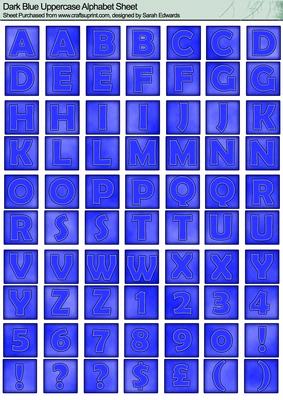 Dark Blue Uppercase Alphabet Sheet - CUP38143_172 | Craftsuprint