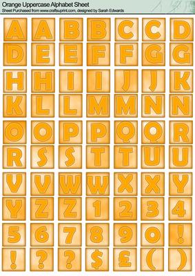 Orange Uppercase Alphabet Sheet - CUP38150_172 | Craftsuprint