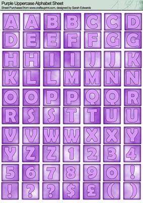 Purple Uppercase Alphabet Sheet - CUP38152_172 | Craftsuprint