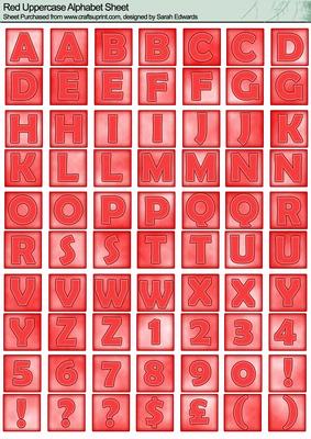 Red Uppercase Alphabet Sheet - CUP38153_172 | Craftsuprint