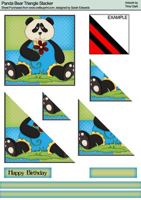 Panda Bear Triangle Stacker - CUP69204_172 | Craftsuprint