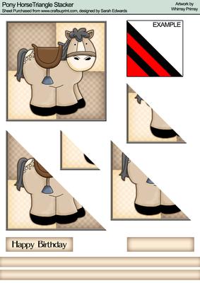 Pony Horse Triangle Stacker - CUP69293_172 | Craftsuprint