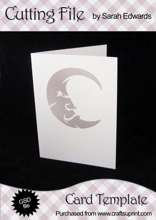 Man In The Moon Card Template - CUP701456_172 | Craftsuprint