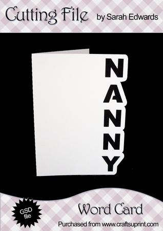 Nanny Word Card - CUP701526_172 | Craftsuprint