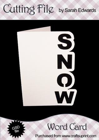 Snow Word Card - CUP701551_172 | Craftsuprint