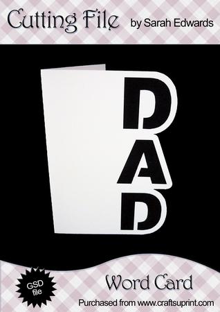 Dad Word Card - CUP701565_172 | Craftsuprint