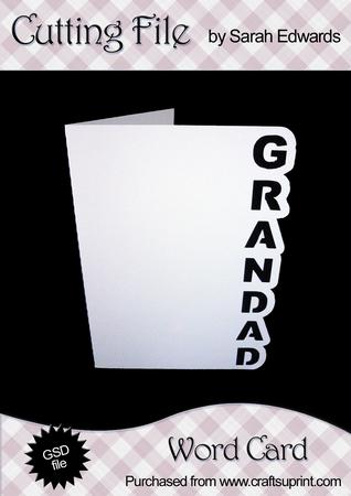 Grandad Word Card - CUP701609_172 | Craftsuprint