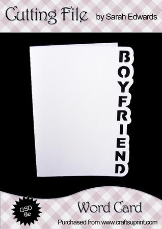Boyfriend Word Card - CUP701669_172 | Craftsuprint