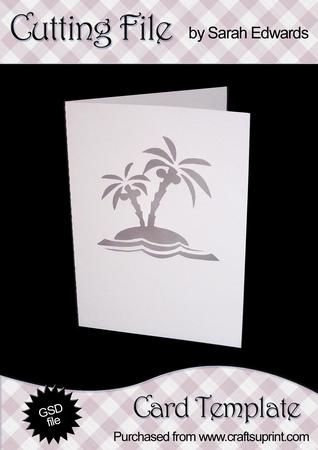 Palm Tree Card Template - CUP701842_172 | Craftsuprint