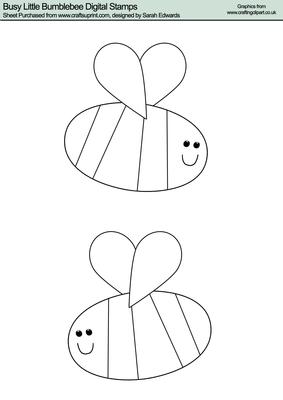 Busy Little Bumblebee Digital Stamps - CUP74518_172 | Craftsuprint