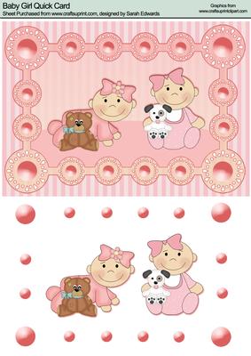 Baby Girl Quick Card - CUP76263_172 | Craftsuprint