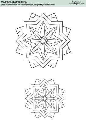Medallion Digital Stamp - CUP77334_172 | Craftsuprint