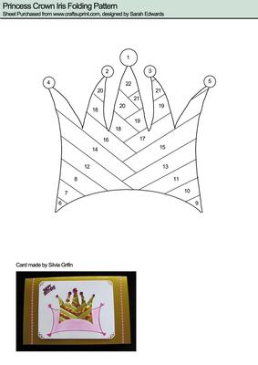 Princess Crown Iris Folding Pattern - CUP77971_172 | Craftsuprint