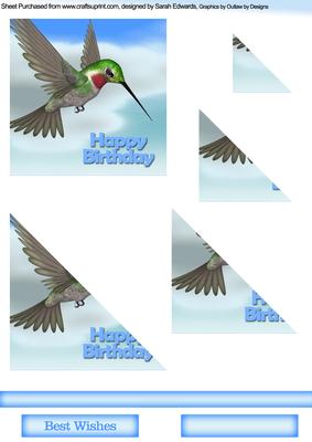 Hummingbird Triangle Stacker - CUP94263_172 | Craftsuprint